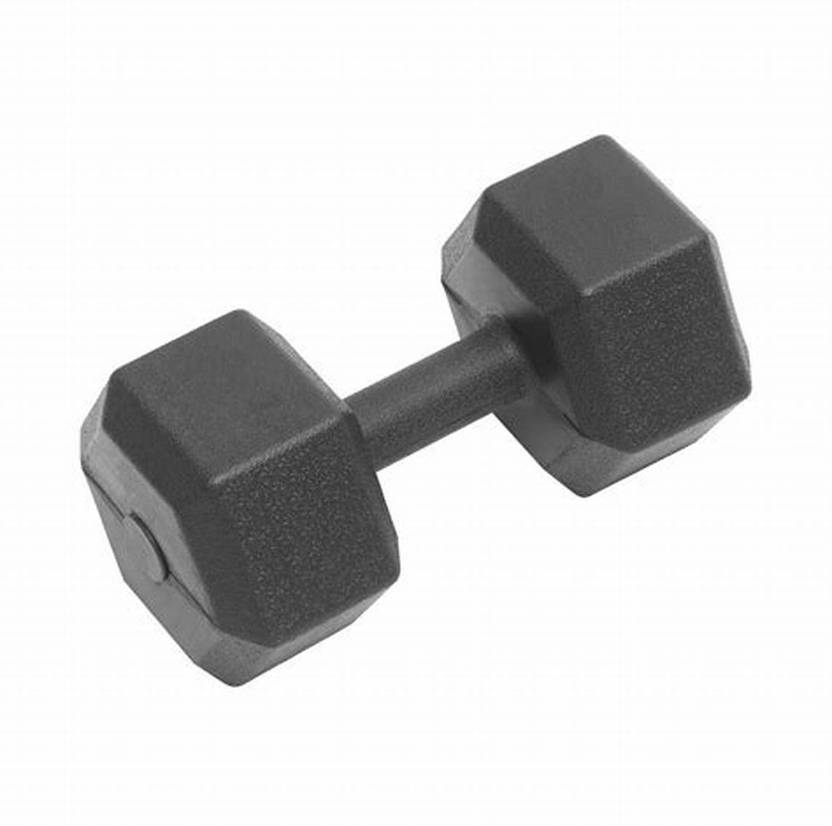 Gourav GF PVC SINGLE HAND DUMBLE IN BLACK IN HEXA STYLE IN 5KG Fixed ...