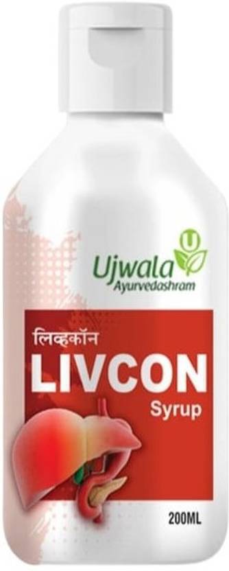 UJWALA AYURVEDASHRAM Livcon Syrup, Herbal Liver tonic, Weight Gain ...