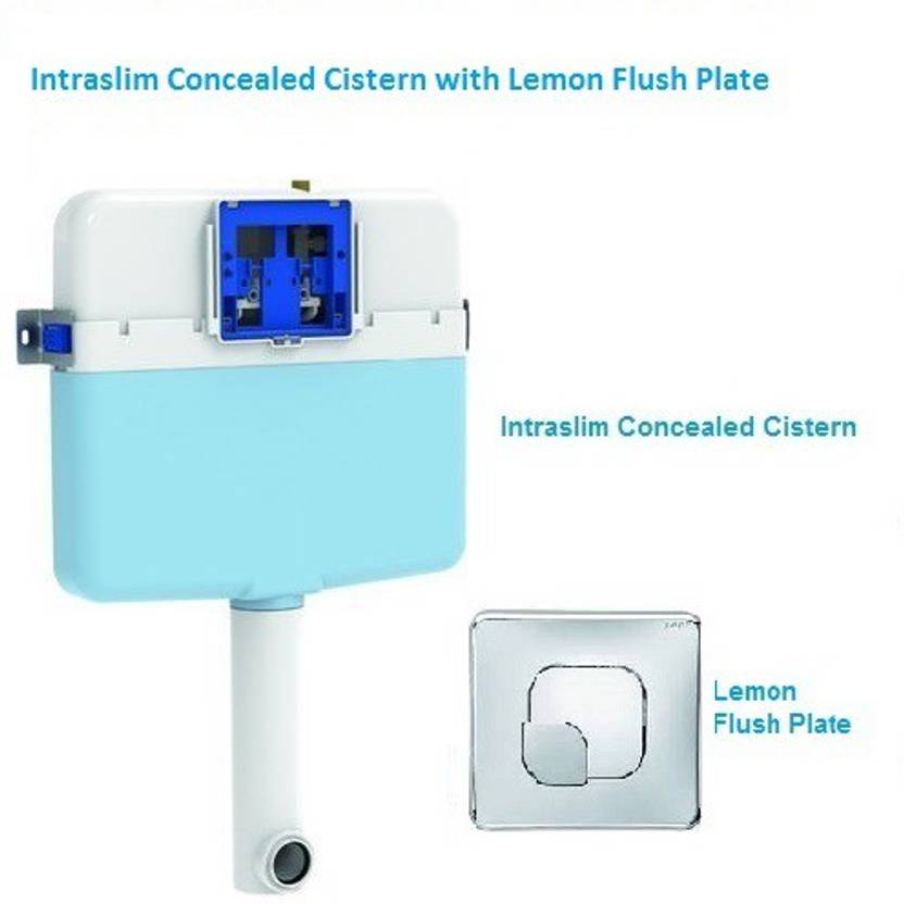 SIAMP Intraslim Concealed Cistern With Lemon 100% Bright Chrome Control ...