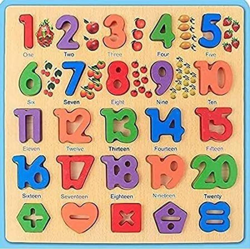 NONU Wooden Numerical & Mathematical Sign Puzzle Educational Board Toys ...