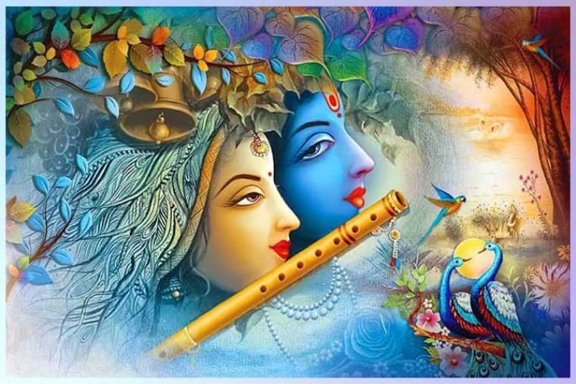 Lord Radha Krishna Paper Poster ( Poster 12X18 Inch Rolled ) Paper Poster Paper Print Paper ...