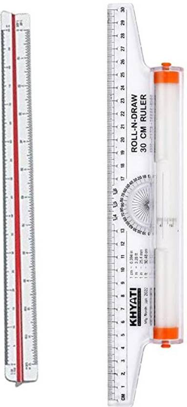 Flipkart.com | Khyati Stationery Redesigned Roll N Draw Ruler (30 cm ...