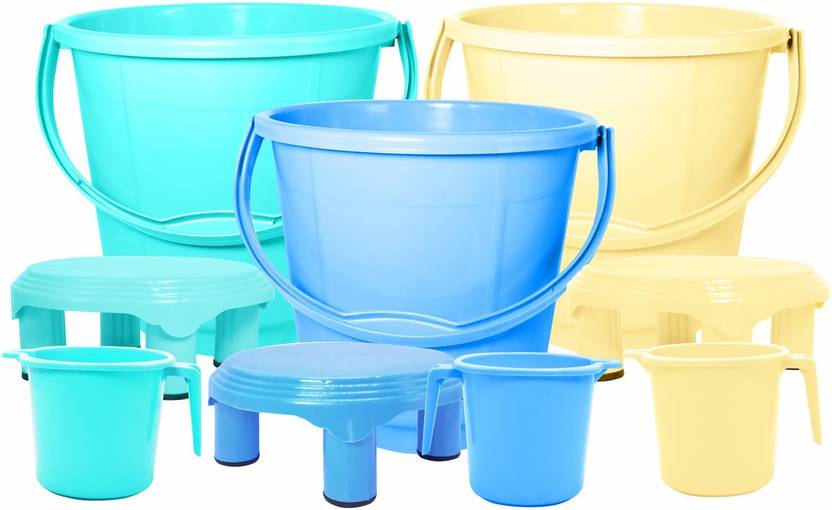 Wonder Plastic Prime Bucket 25 LT & Patra & Mug For Home, 3 Pc,25 Ltr ...