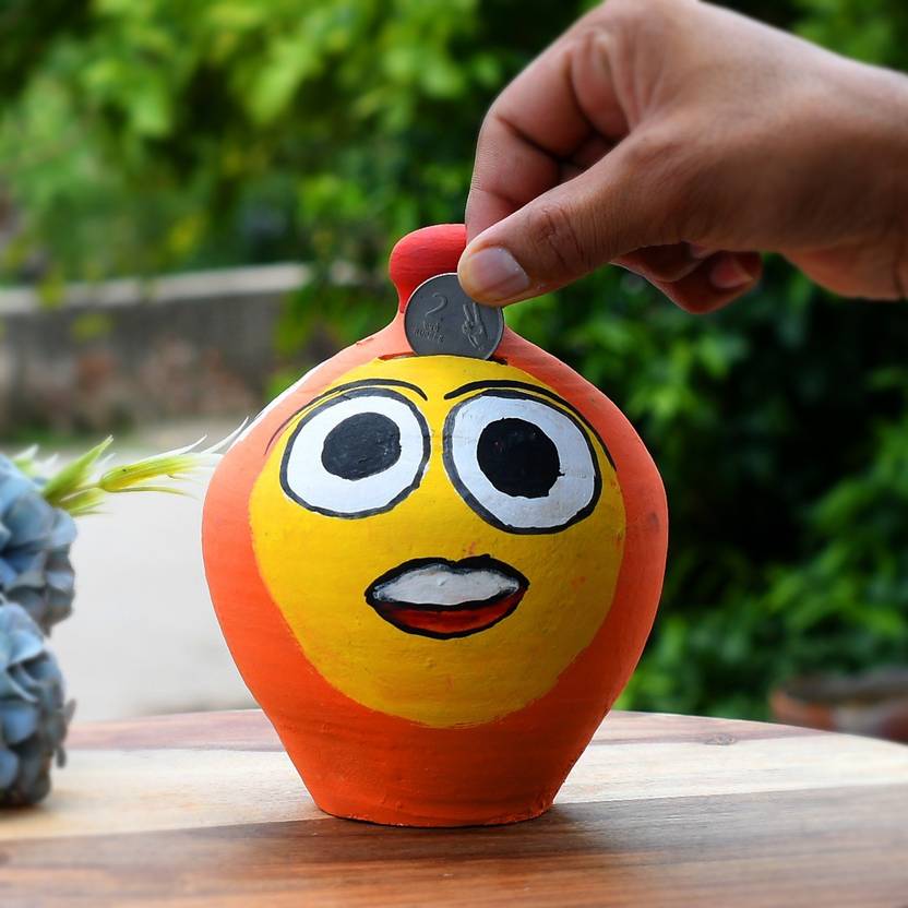 Onlinch Clay Gullak, Money Bank,Piggy Bank (Pack of 1) Coin Bank Price ...