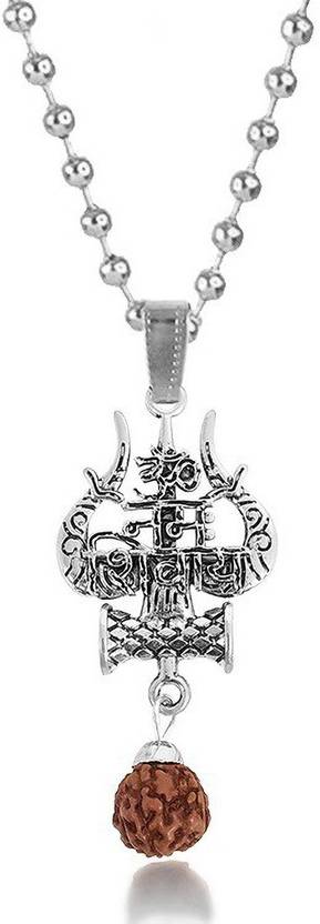 Airtick Om Namah Shivay Shiva Silver Trishul Mahadev Mahakal Locket ...