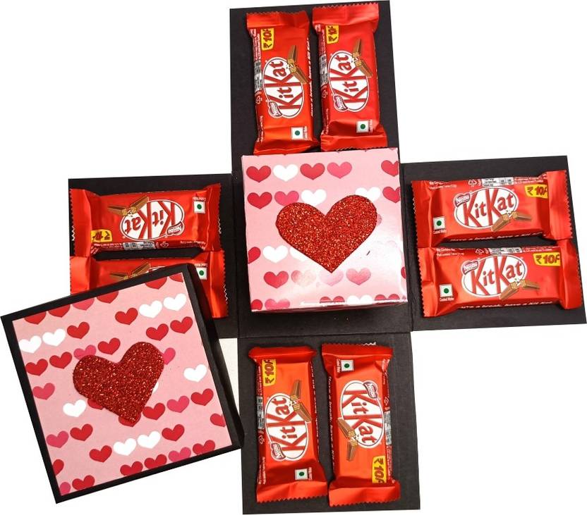 Ekayaa Enterprise Raksha Bandhan Handmade Explosion Kit Kat Chocolate Gift box for your Brother ...