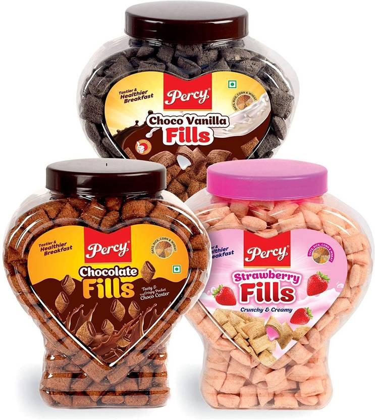 Percy Breakfast Combo Chocolate Fills Strawberry Fills Choco Vanilla Fills Cereals Box Price