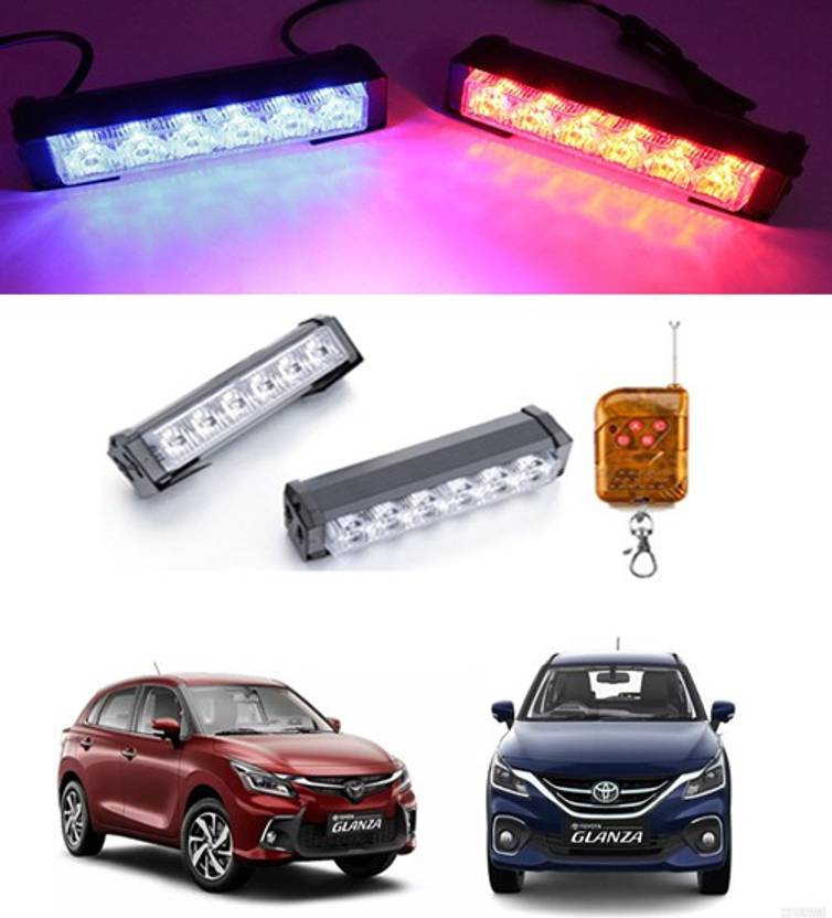 RKPSP 12V/6LED Police Light Blue/Red with Remote Police Flash Light For ...