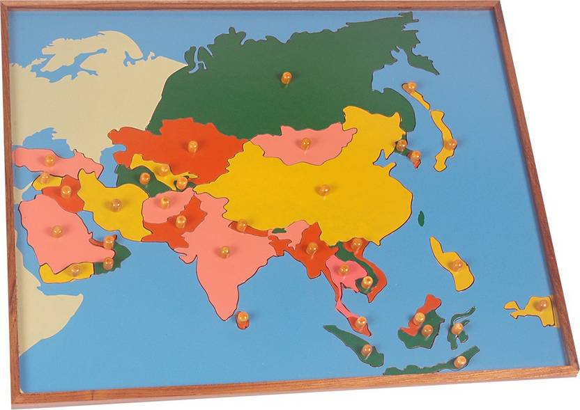 Kidken Montessori Map Puzzle: Asia - Montessori Map Puzzle: Asia . shop ...