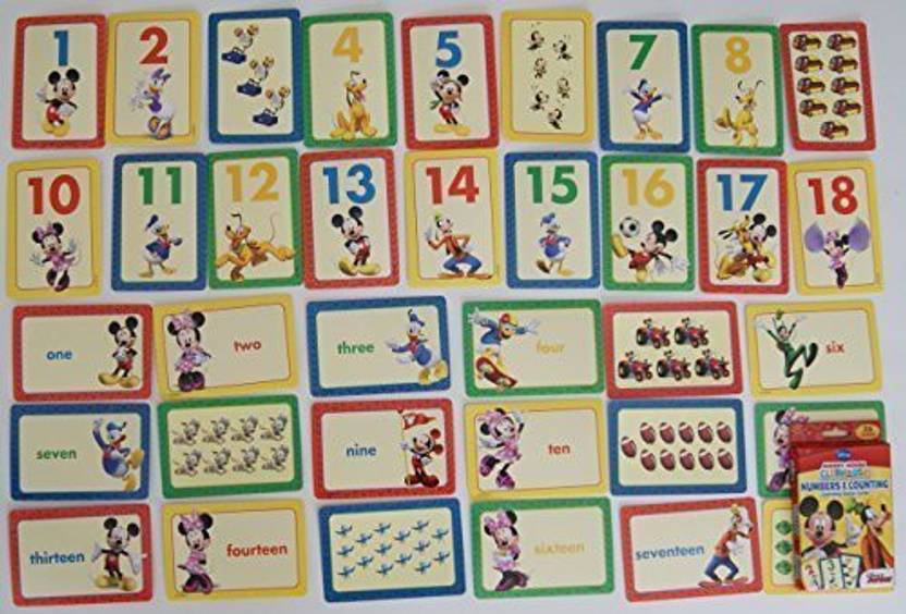 DISNEY Mickey Mouse Clubhouse Numbers & Counting Learning Game Cards ...