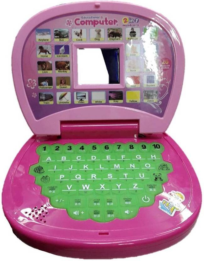 A R ENTERPRISES Pink Plastic Learner Laptop for Kids Price in India ...
