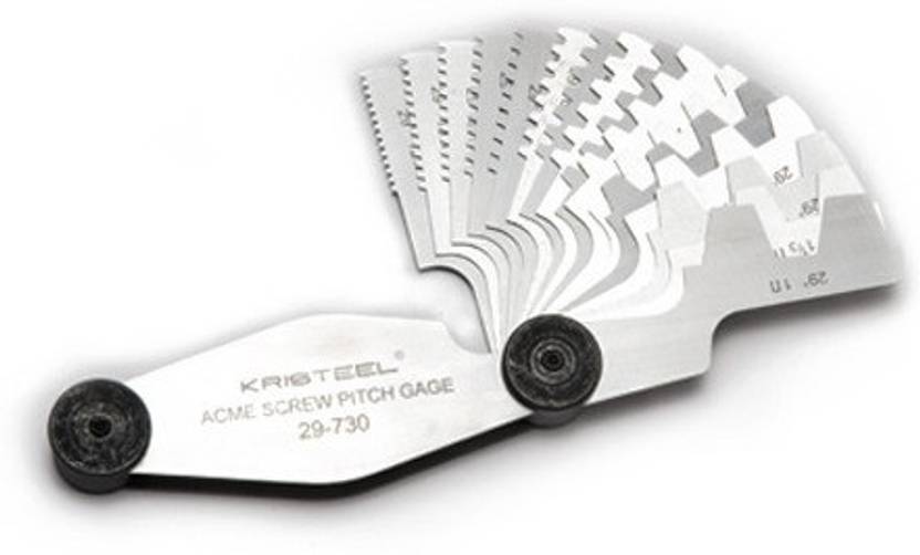 KRISTEEL APG Acme Screw Pitch Gauge (10n to1n) 16 blades Non-magnetic ...