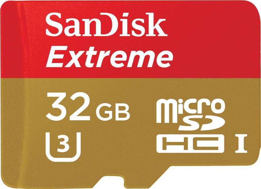 SanDisk Extreme 32 GB MicroSDHC UHS Class 3 90 MB/s Memory Card - SanDisk : Flipkart.com