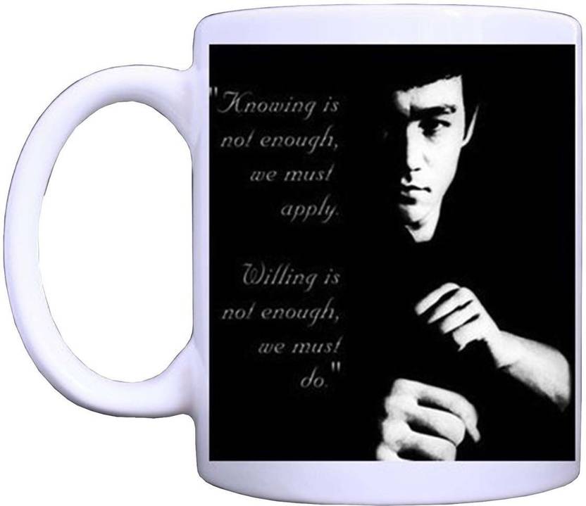 Muggies Magic Bruce Lee Knowing Is Not Enough Pattern 11 Oz Ceramic ...