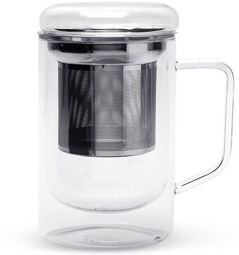 Teabox Seidel Glass Tea with Infuser Glass Coffee Mug Price in India ...