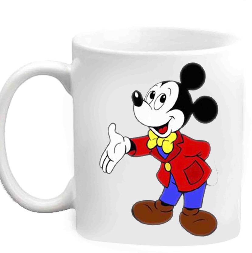 Raj Laxmi Cute Mickey Mouse White Ceramic Coffee Mug Price in India ...