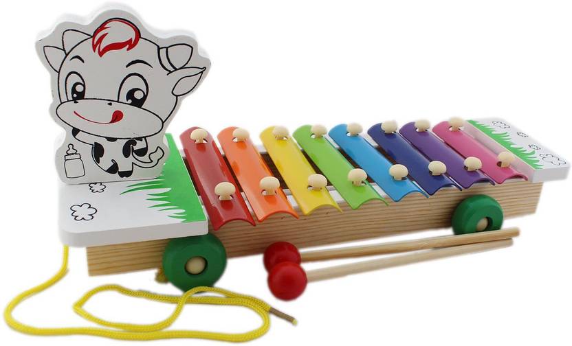Tootpado Cow Animal Xylophone - Colourful Musical Wooden Toy For Kids ...
