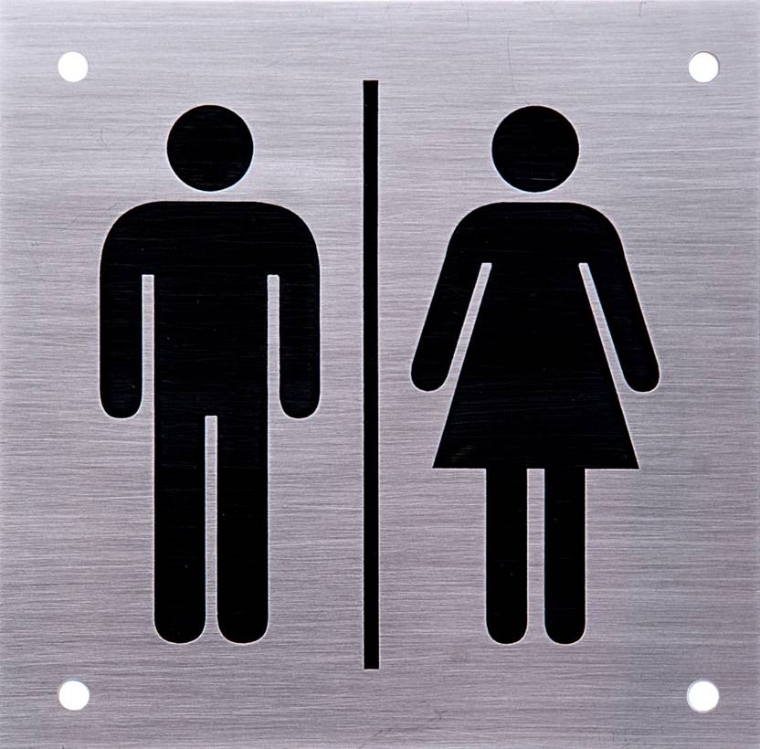 SHREYAS SIGNAGES Steel MALE FEMALE UNISEX TOILET LOGO, Door Sign I ...