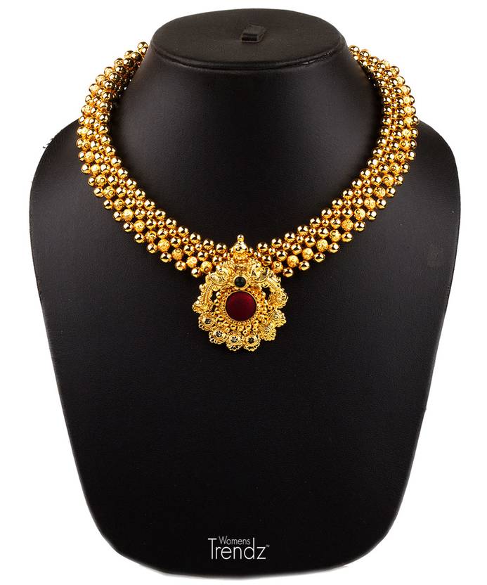Womens Trendz Fancy Broad Thushi 24k Gold Plated Crystal Gold Plated