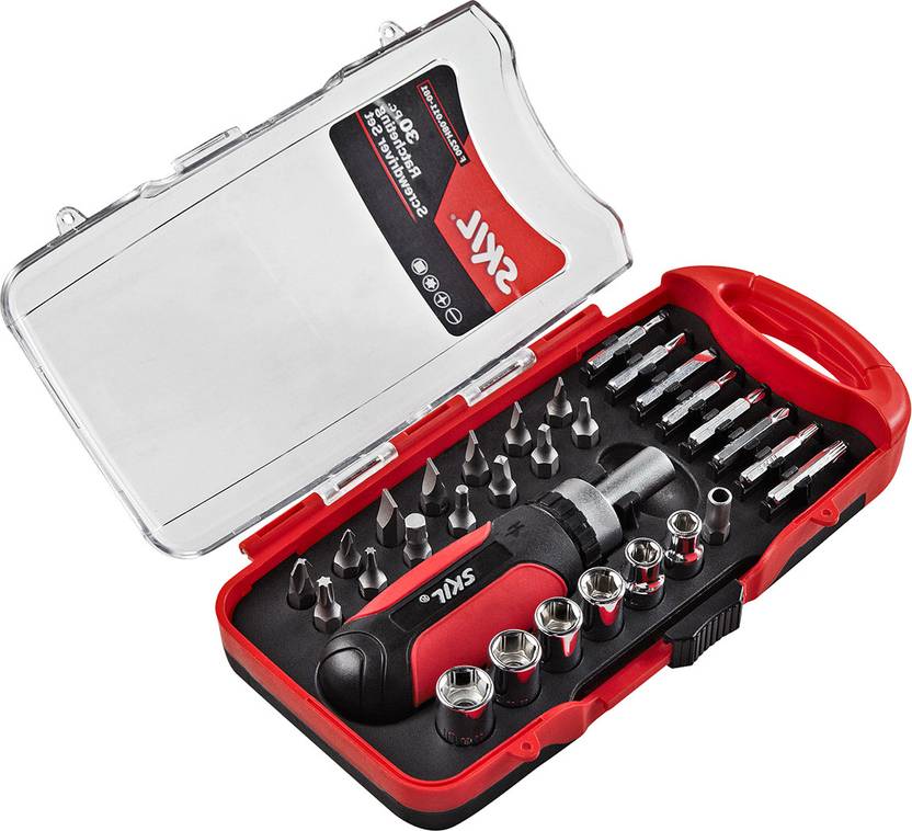 Flipkart.com | Bosch - Skil 30 Piece Racheting Screwdriver Set (Red and ...