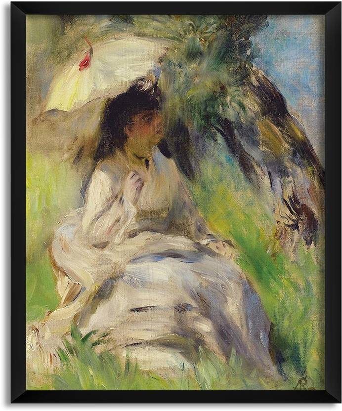 artangle Pierre Auguste Renoir - Young Woman with a Parasol, 1872 ...
