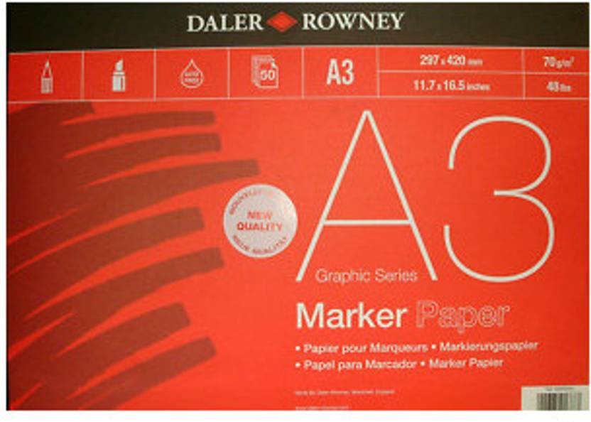 Flipkart.com | Daler-Rowney Graphic A3 Marker Paper - Marker Paper