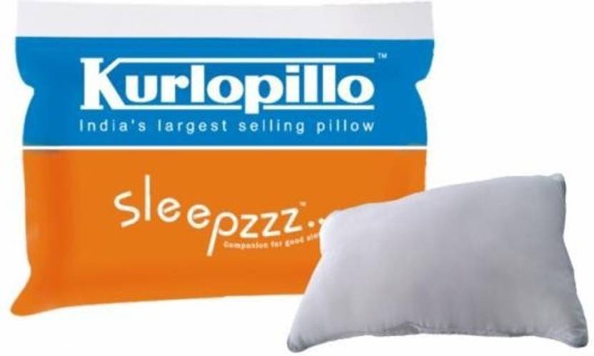 KURLON Sleepz Polyester Fibre Striped Bed/Sleeping Pillow Pack of 1 ...