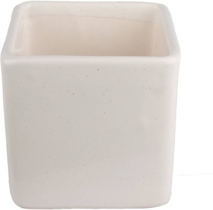 Ugaoo Ceramic Square Pot- Small (White) Plant Container Set Price in ...