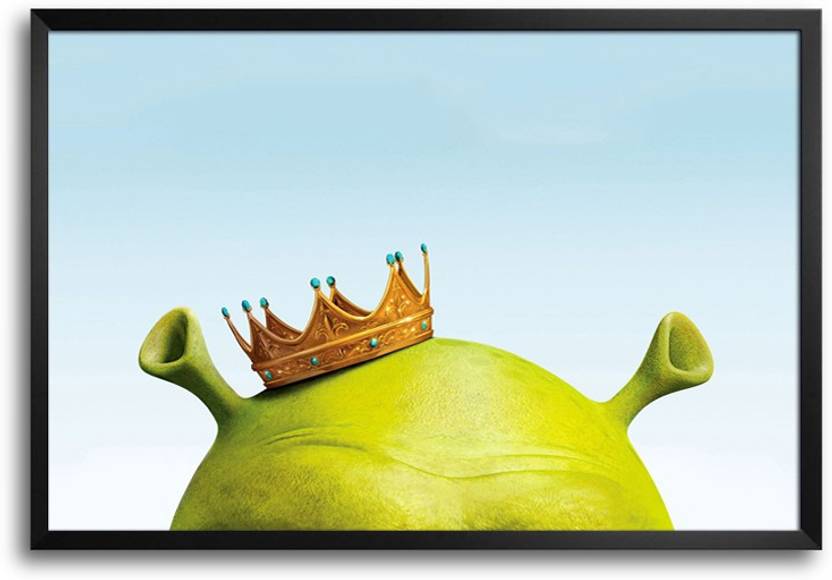 RangeeleInkers Shrek Head Crown Laminated Frame Poster Paper Print ...