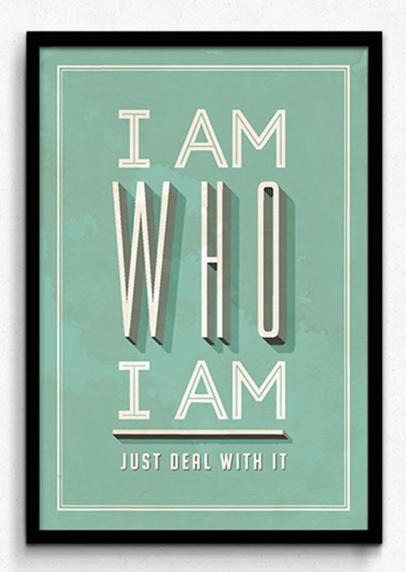 Seven Rays I Am Who I Am Framed (Small) - Quotes & Motivation posters ...