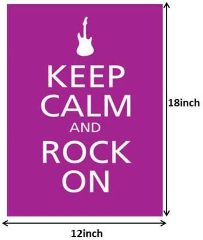 Keep Calm and Rock On Paper Print - Quotes & Motivation posters in ...