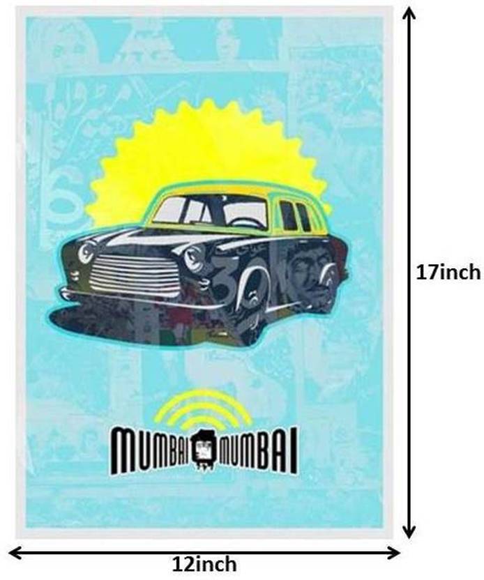 Mumbai Taxi - Pop Art Paper Print - Quotes & Motivation posters in ...