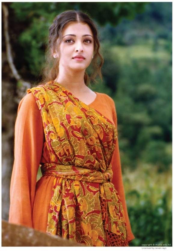 Aishwarya Rai in Saffron Dress - Taal Paper Print - Personalities ...