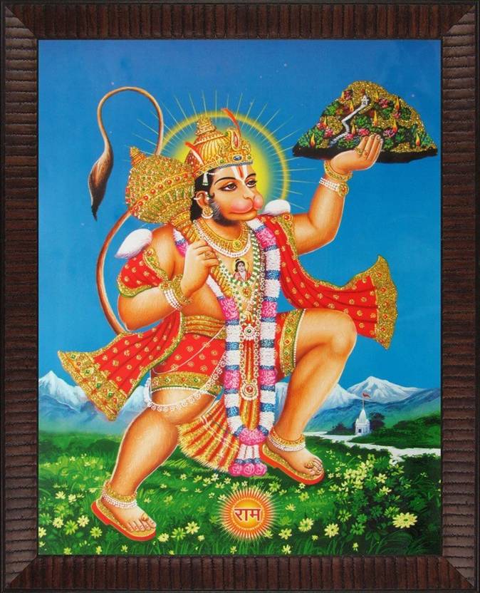 Lord Hanuman Carrying Sanjivani / Hanumanji Poster Paper Print - Art ...