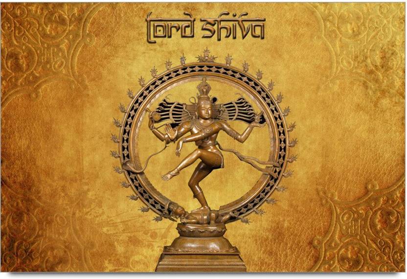 Lord Shiva Nataraja Statue Design Laminated Poster Paper Print ...