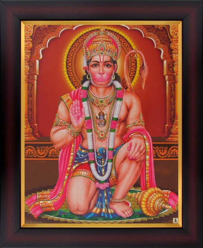 Blessing Lord Hanuman / Hanumanji Poster Paper Print - Art & Paintings ...