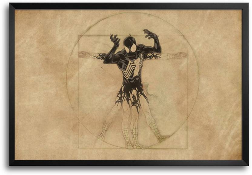 RangeeleInkers Spiderman Anatomy Laminated Frame Poster Paper Print ...