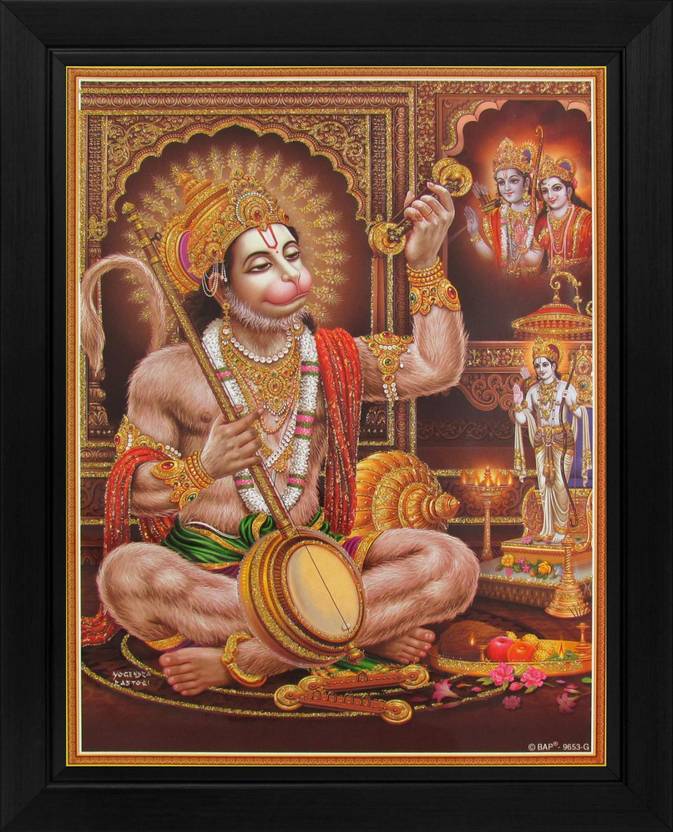 Lord Hanumanji Praying Lord Rama Poster Paper Print - Art & Paintings ...