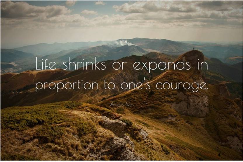 Courage Motivational Quote Poster Paper Print - Quotes & Motivation ...