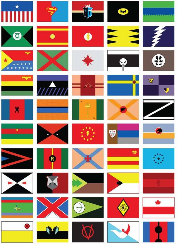 Athah Poster Super Hero Flags Chart Paper Print - TV Series posters in ...
