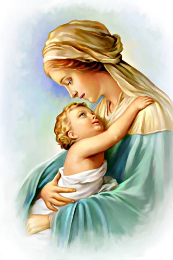 Mother Mary Painting Fine Art Print - Religious posters in India - Buy ...