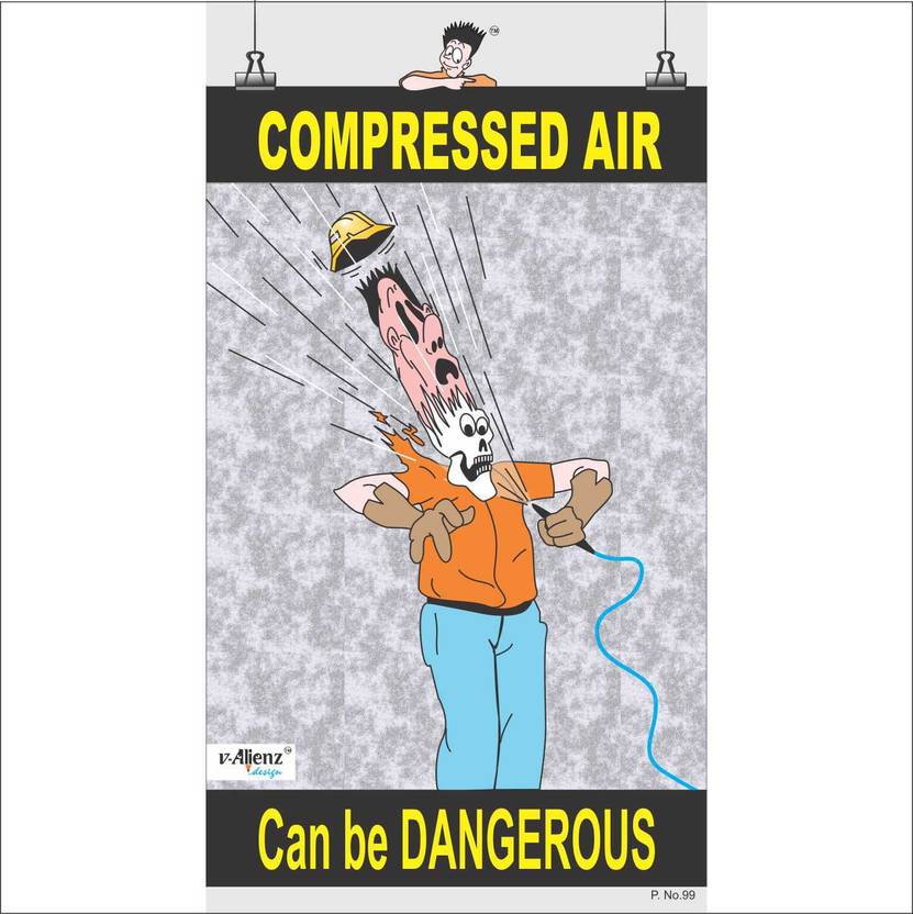 Safety Poster-Compressed Air Paper Print - Abstract, Quotes ...