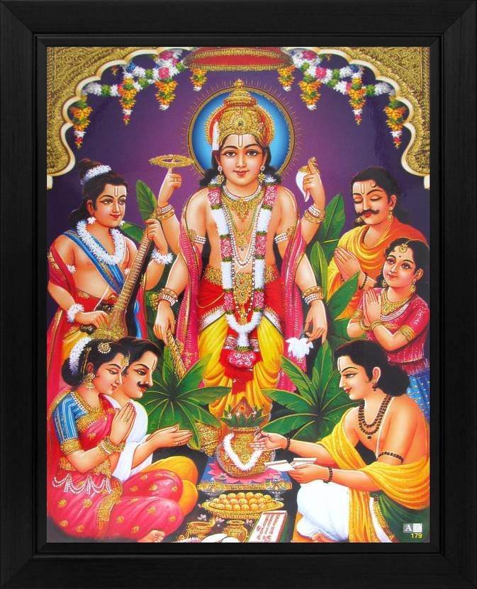 Lord Satyanarayan / Shree Satya Narayan Poster Paper Print - Art ...