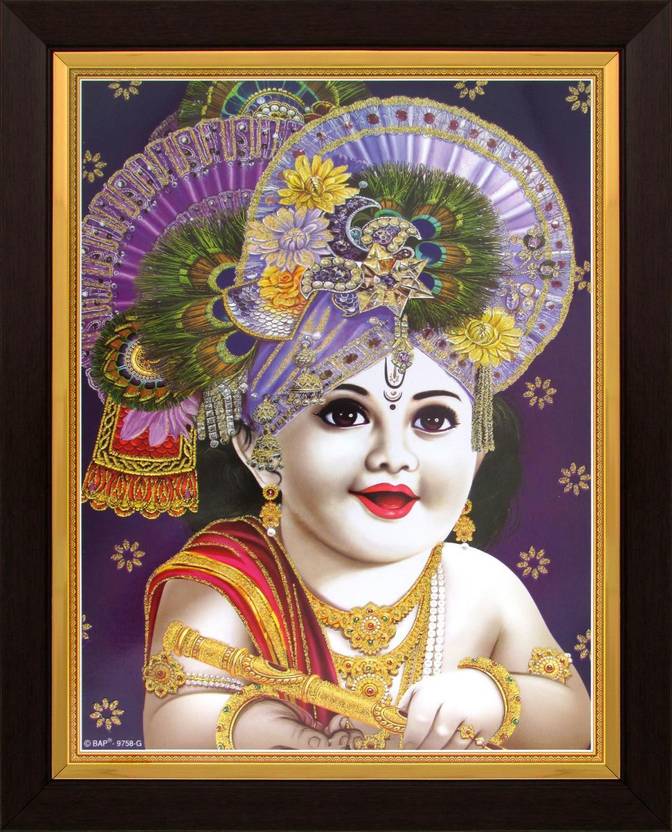 Lord Krishna / Baby Krishna / Bal Gopal Poster Paper Print - Art ...