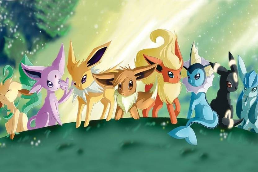 Pokemon Evee Evolution Poster Photographic Paper - Art & Paintings ...