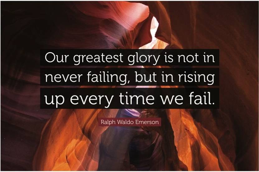 Rise Up Every Time Motivational Quote Poster Paper Print - Quotes ...