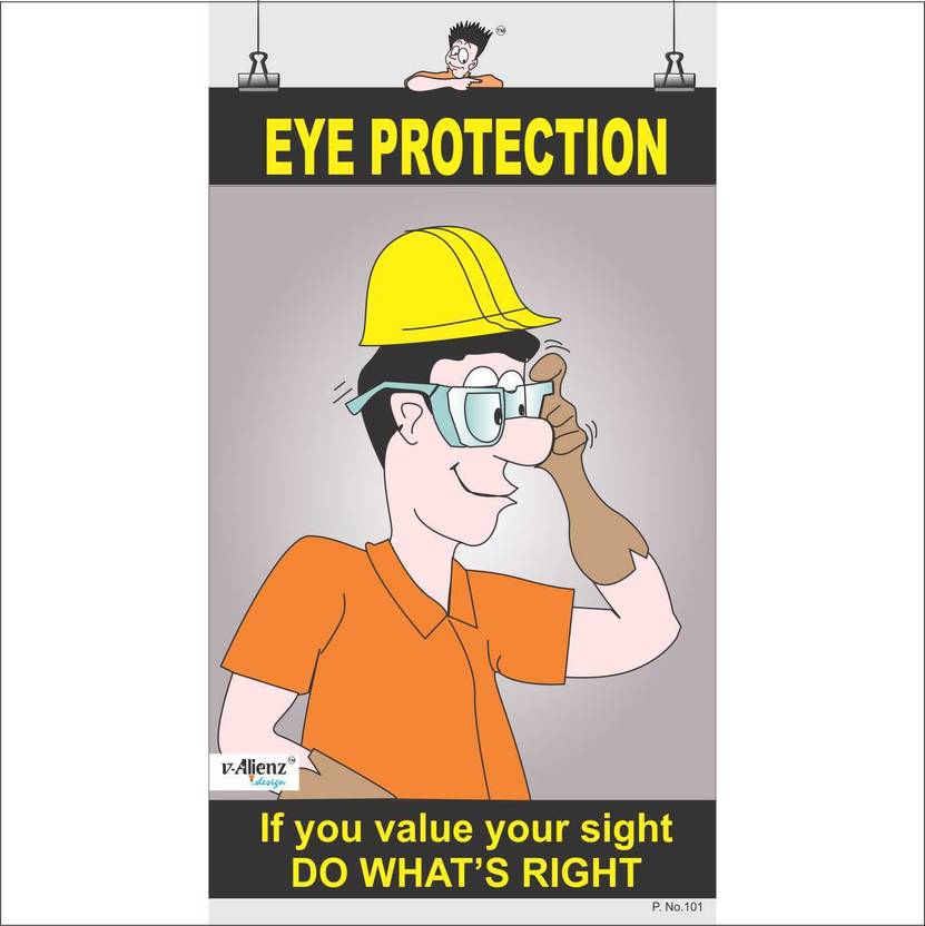 Eye Safety Poster Eye Protection Paper Print Abstract Humor Quotes