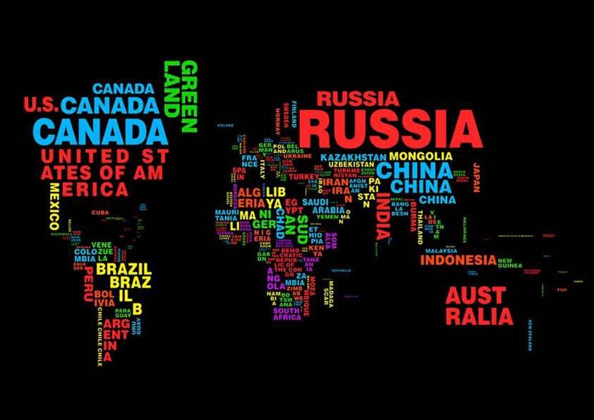 World Map A3 NON TEARABLE High Quality Printed Poster - Wall Art Print ...