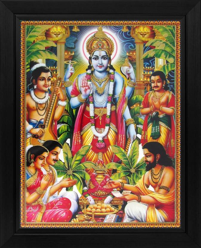 Lord Satyanarayan / Shree Satya Narayan Poster Paper Print - Art ...