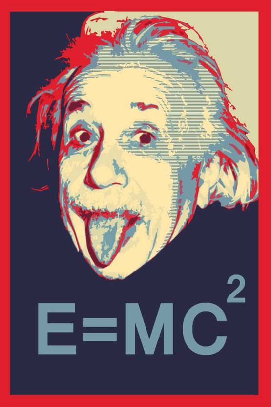 Poster - Albert Einstein Funny Poster Paper Print - Art & Paintings ...